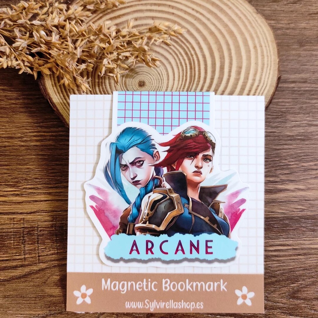 Arcane Magnetic Bookmark Jinx and Vi Inspired by League of Legends ...