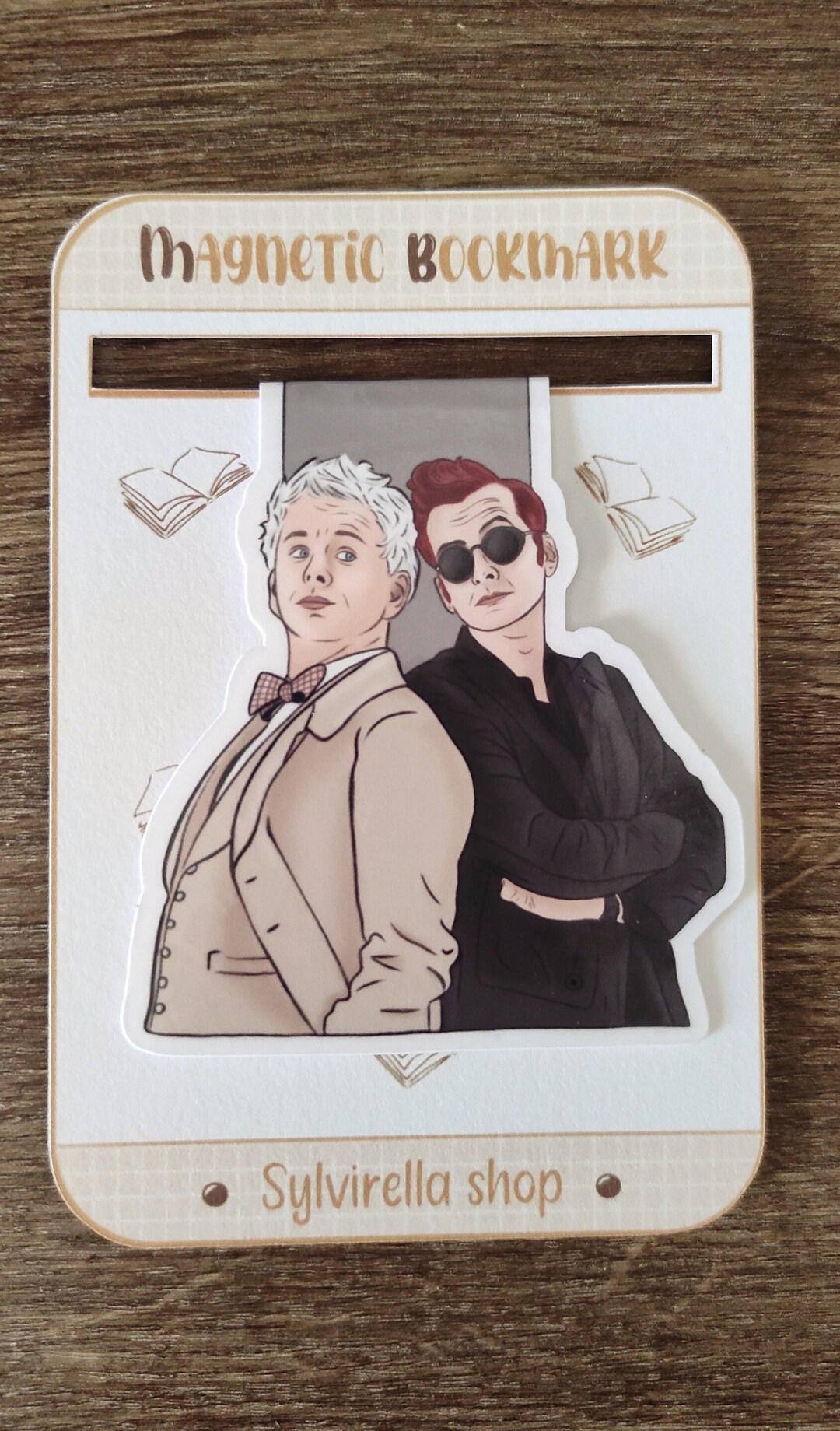 Good Omens Bookmark Crowley Aziraphale Bookmark Magnetic Bookmark ...