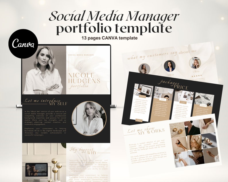 Website Template for Social Media Manager Social Media Portfolio ...