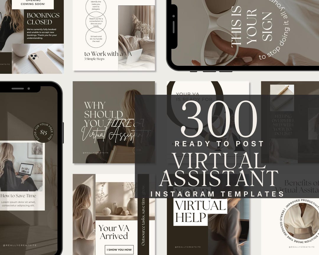 Virtual Assistant Instagram Template | Virtual Assistant Social Media ...