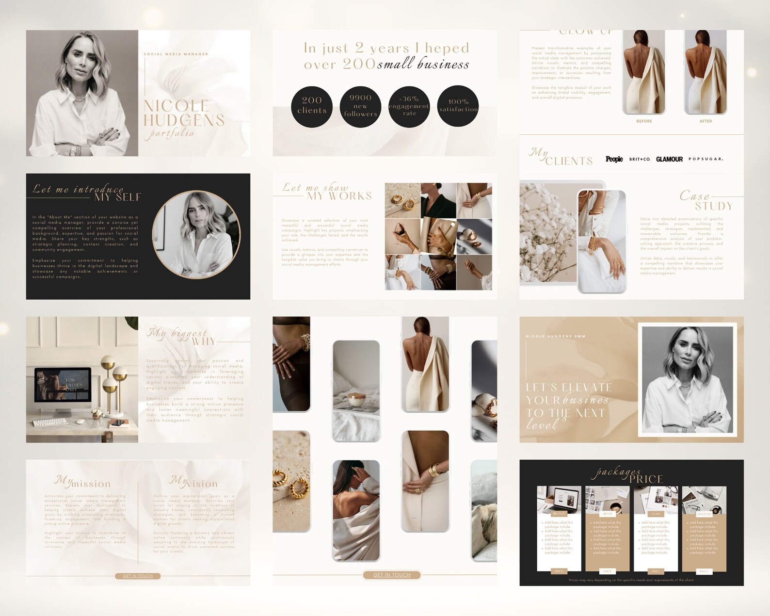 Website Template for Social Media Manager Social Media Portfolio ...