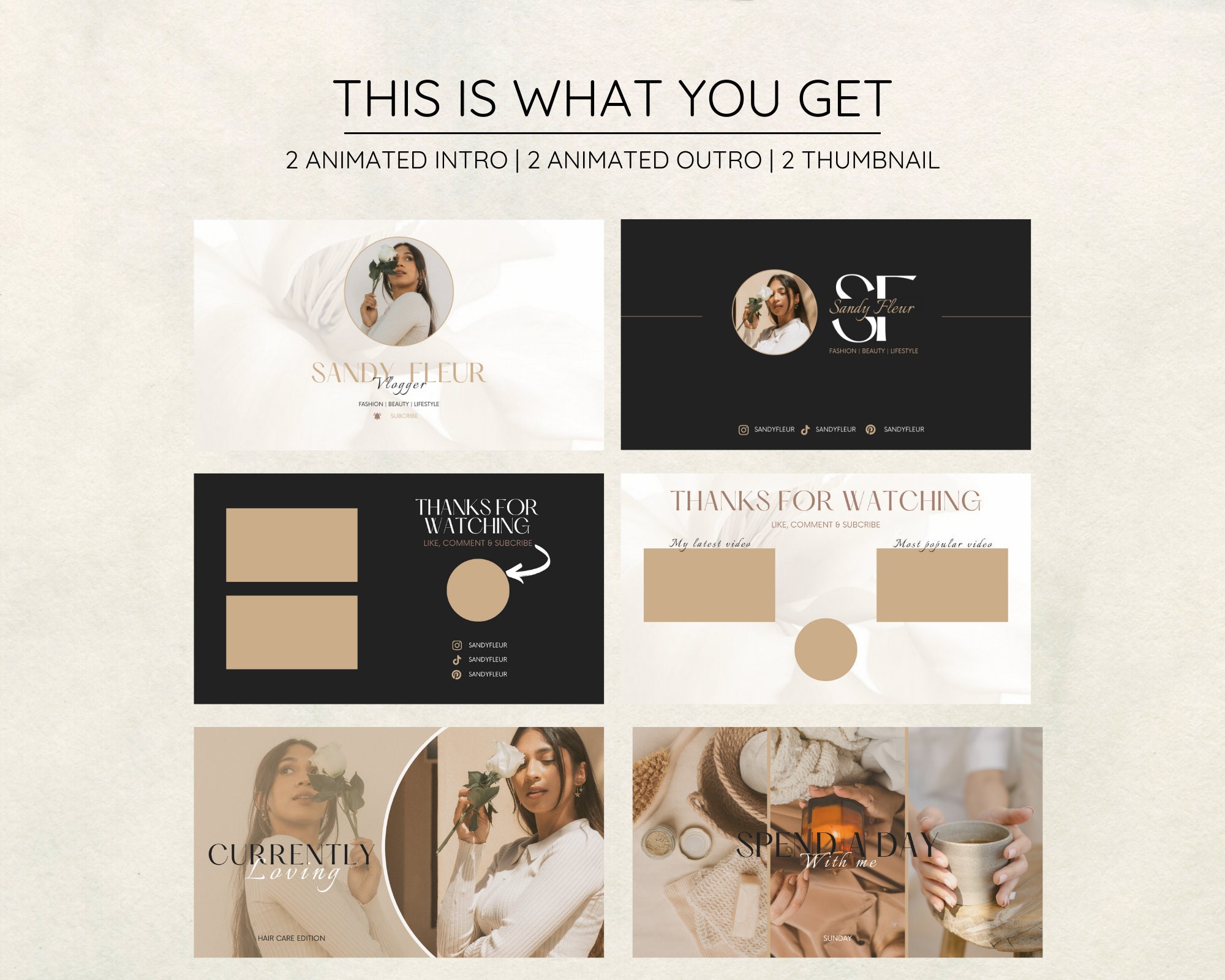 Editable Youtube Banner Template | Youttube Intro and Outro Designs ...