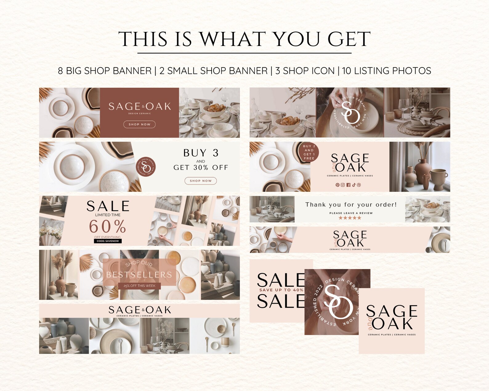 Minimalist Etsy Shop Kit Etsy Banner Template Etsy Shop Banner Etsy ...