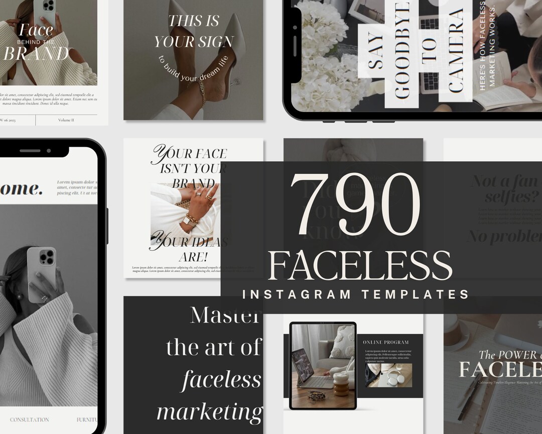 Faceless Instagram Template for Social Media Ideal for Boss Babe ...