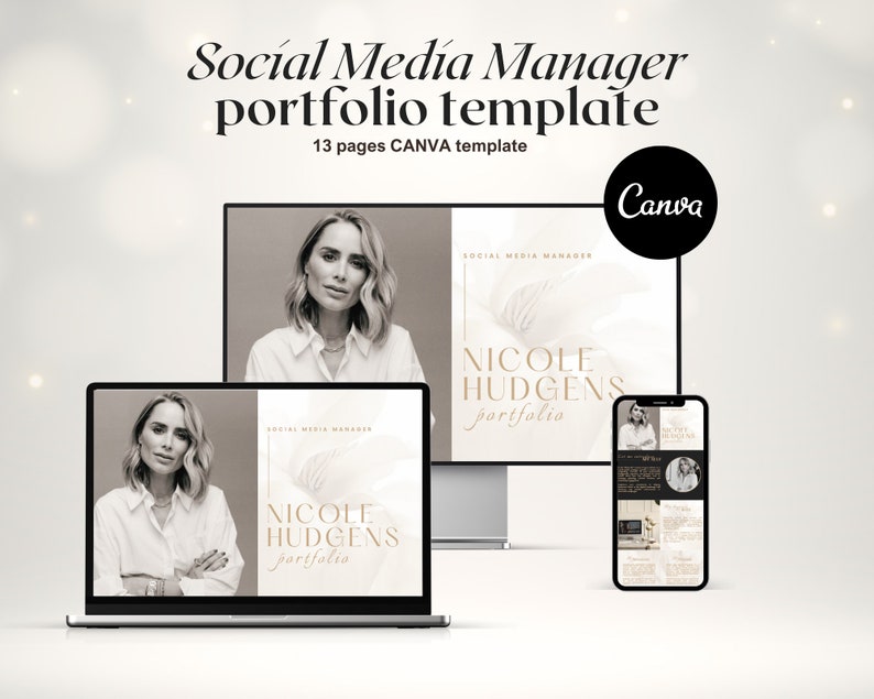 Website Template for Social Media Manager Social Media Portfolio ...