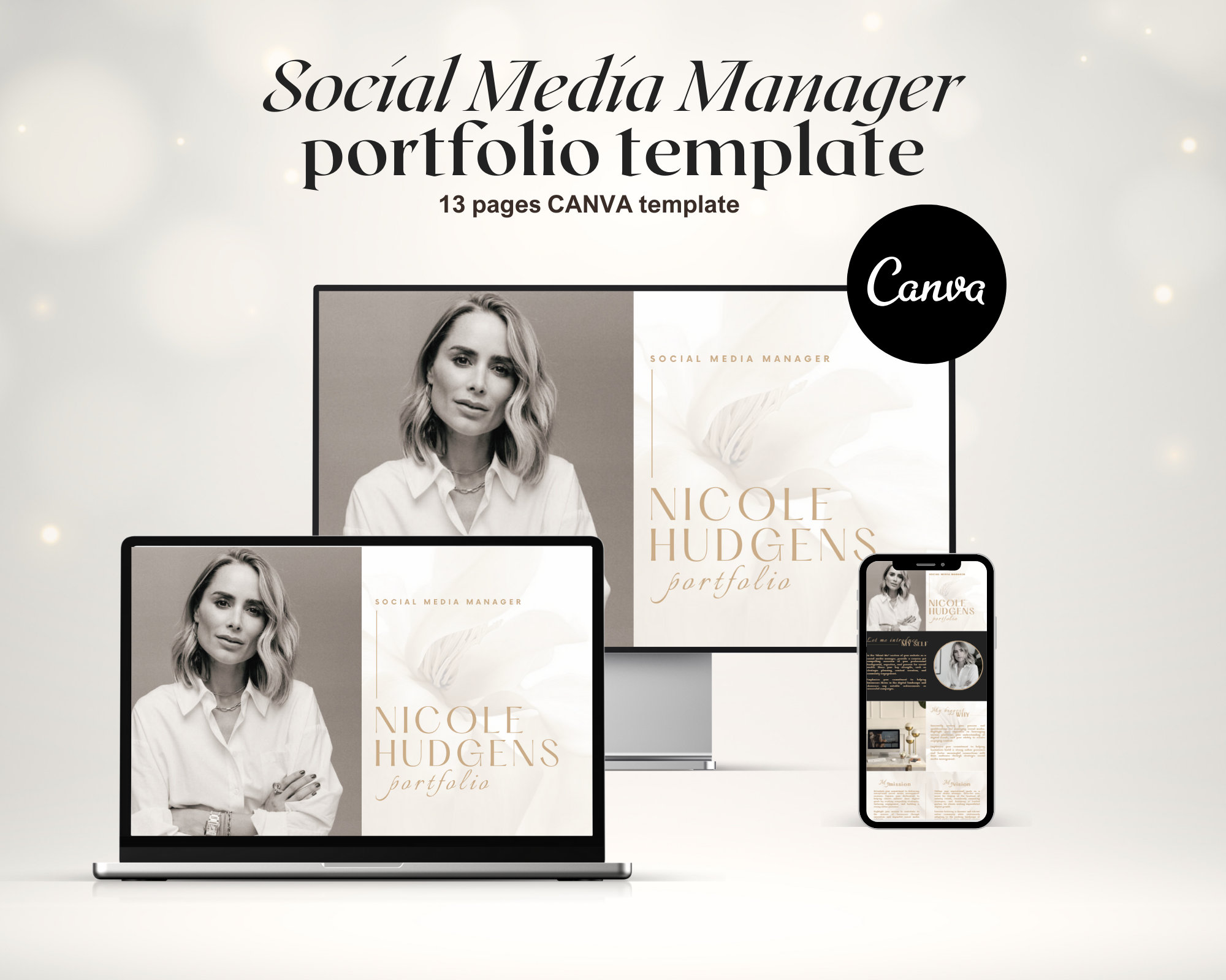 Website Template for Social Media Manager Social Media Portfolio ...