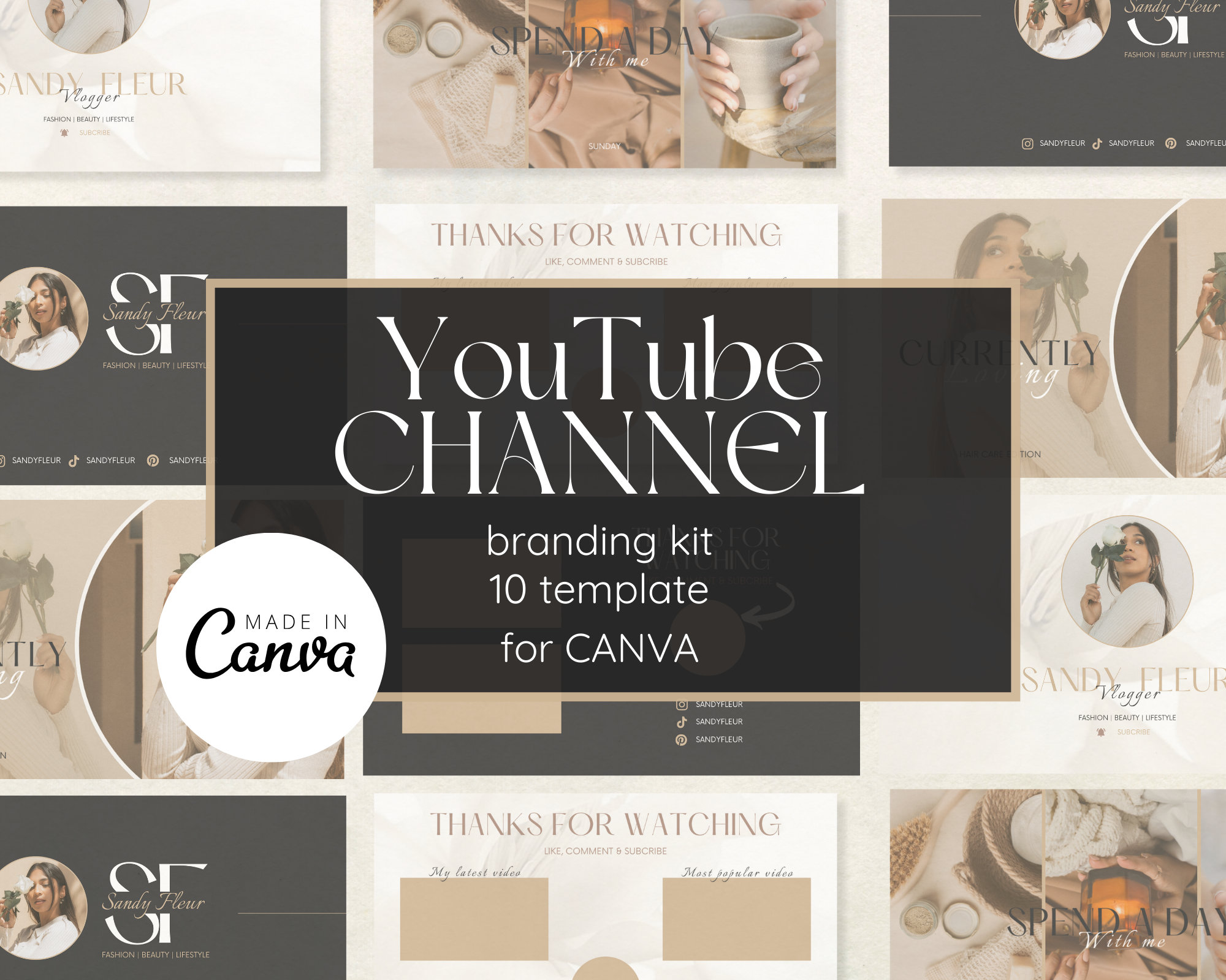 Editable Youtube Banner Template | Youttube Intro and Outro Designs ...