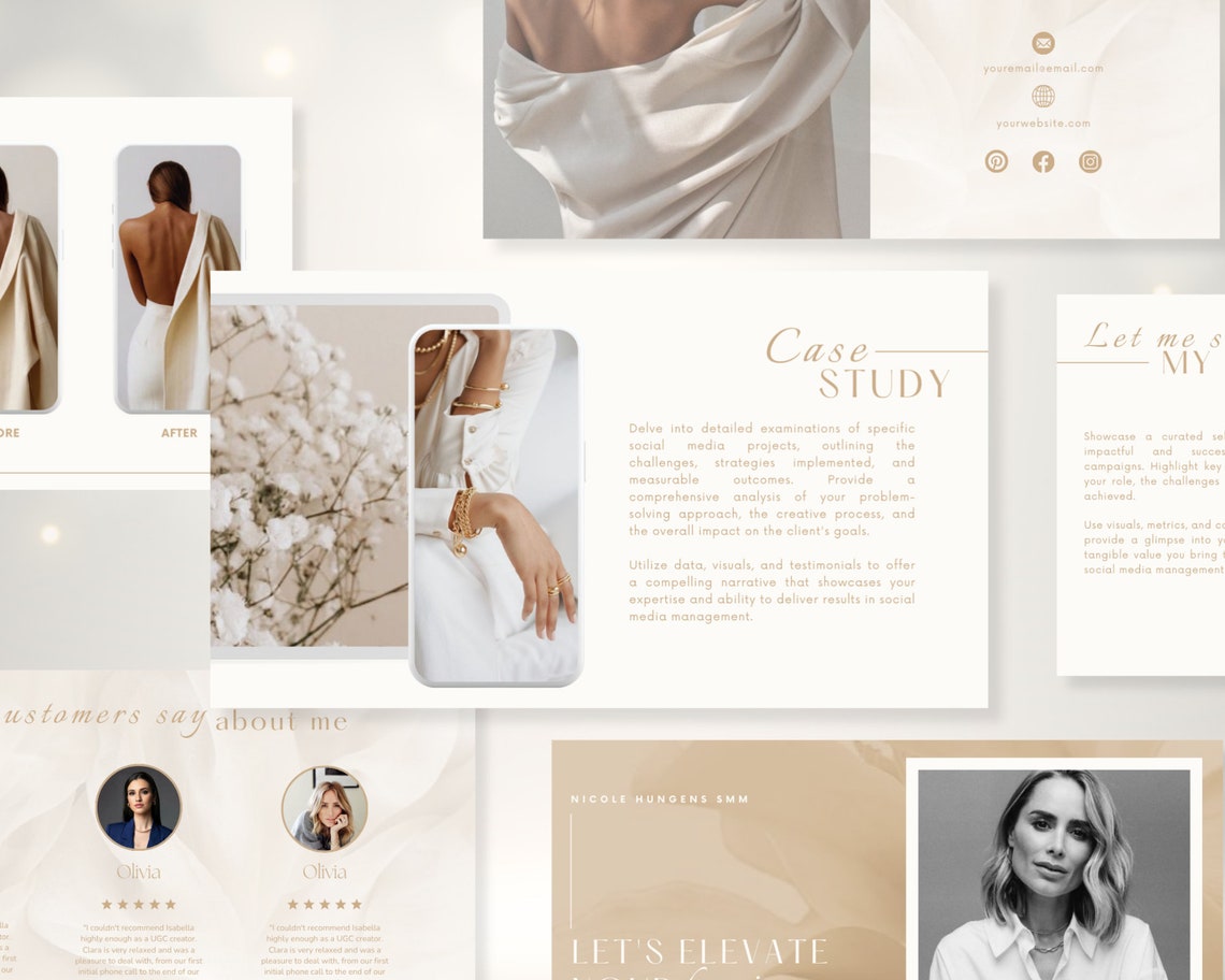 Website Template for Social Media Manager Social Media Portfolio ...