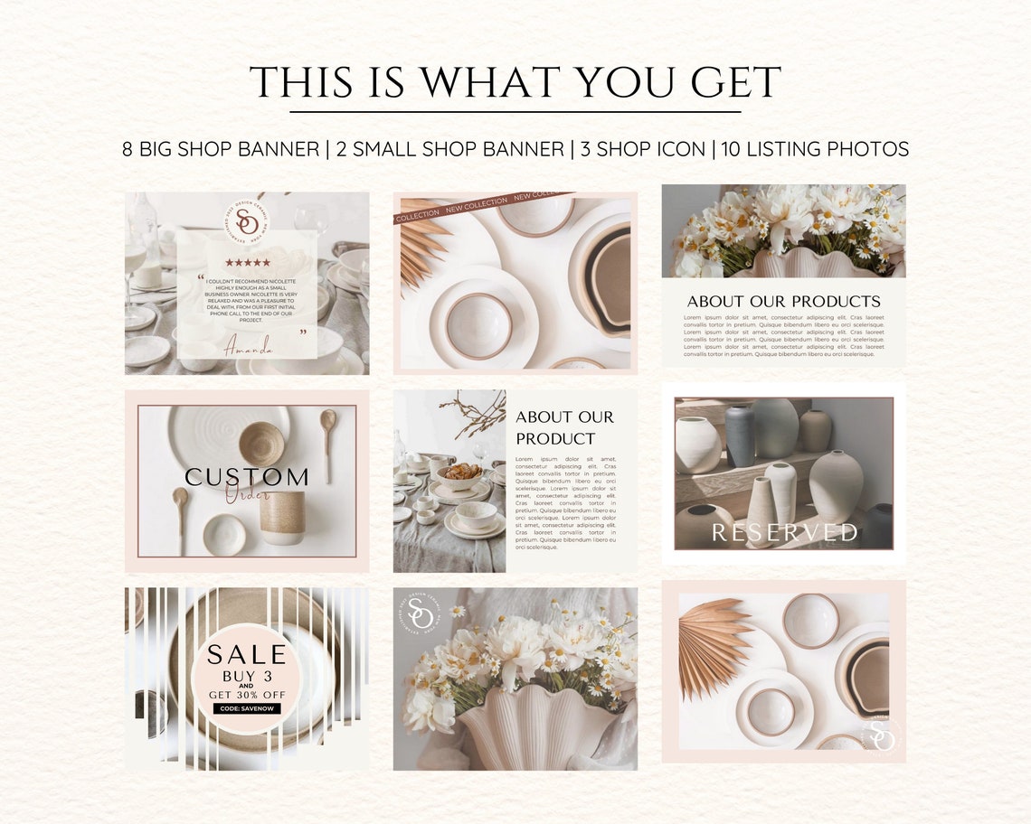 Minimalist Etsy Shop Kit Etsy Banner Template Etsy Shop Banner Etsy ...