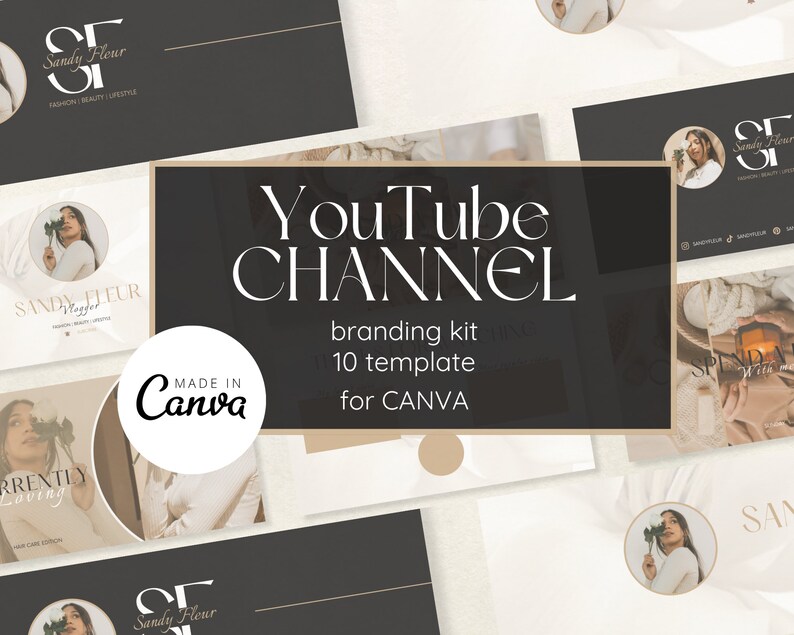 Editable Youtube Banner Template Youttube Intro and Outro Designs Youtube Brand Kit Youtube ...
