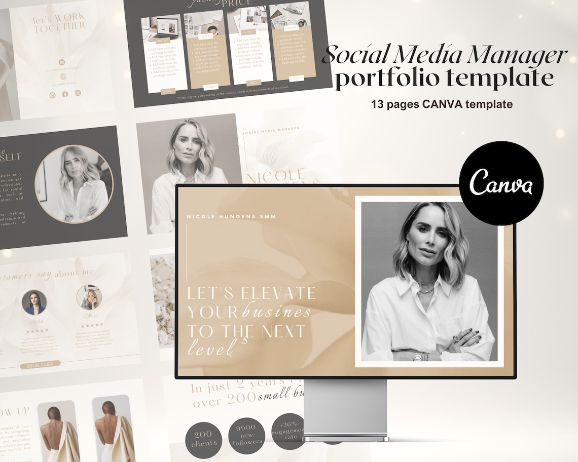 Website Template for Social Media Manager Social Media Portfolio ...