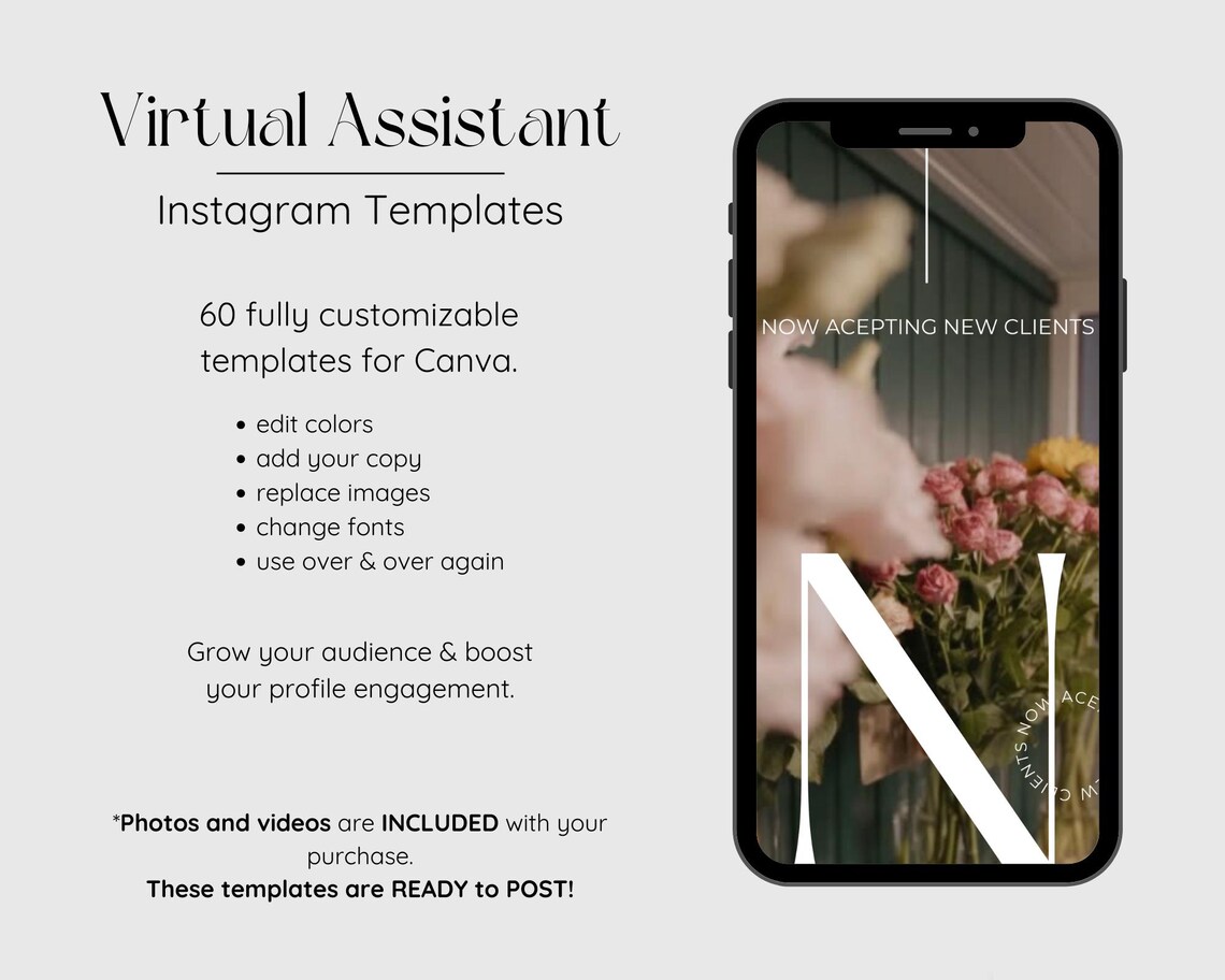 Instagram Video Reels Templates for Virtual Assistant Social Media ...