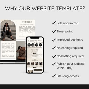 Virtual Assistant Website Template | Canva Website Template | Social ...