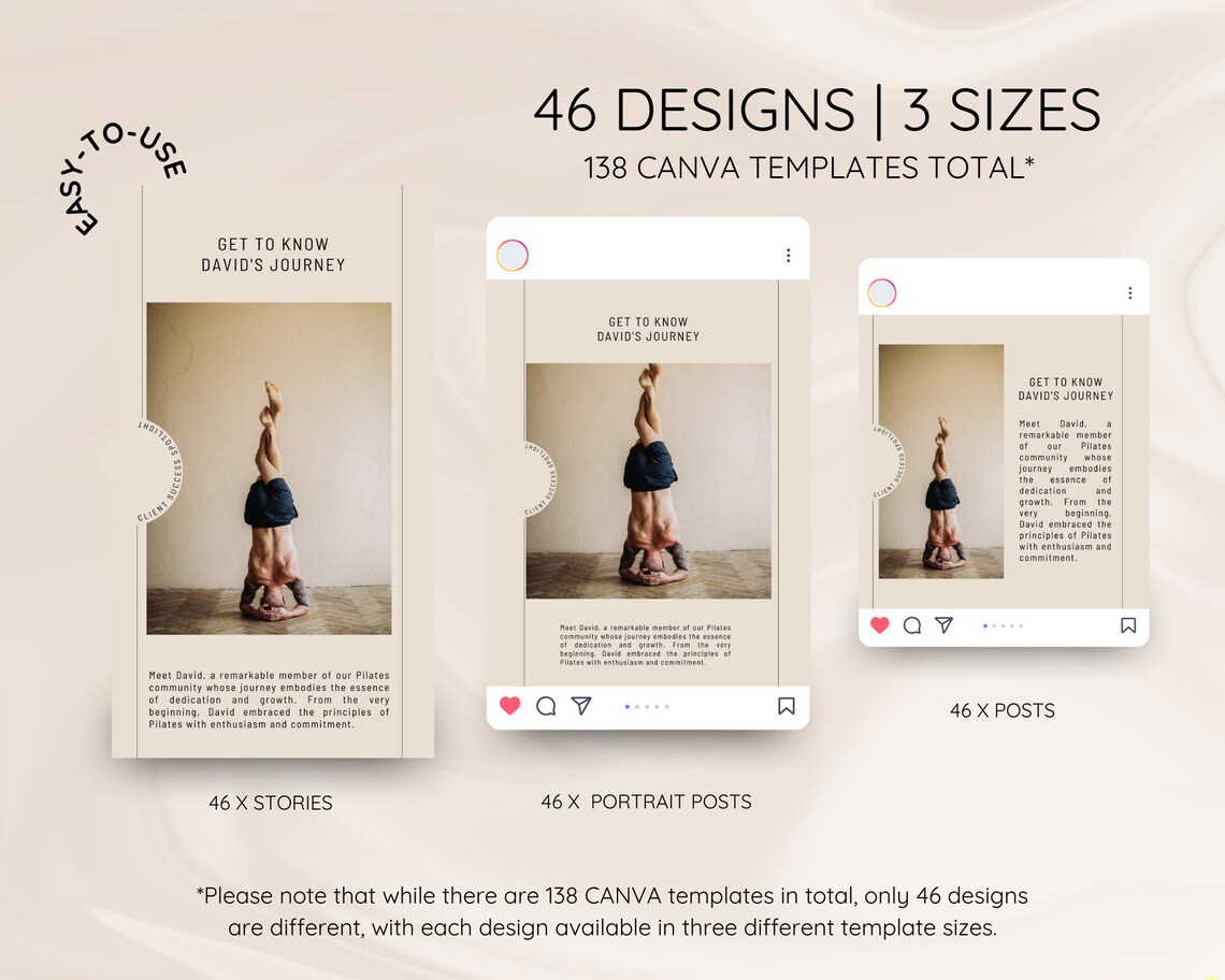 Pilates Instagram Template Social Media Templates for Pilates ...