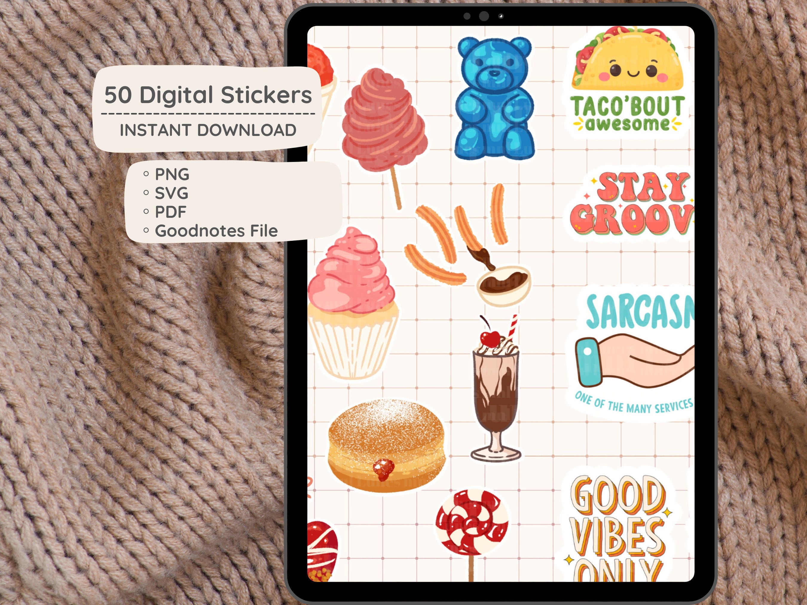 Fun Digital Stickers Sarcasm SVG Files Foodies Printable - Etsy