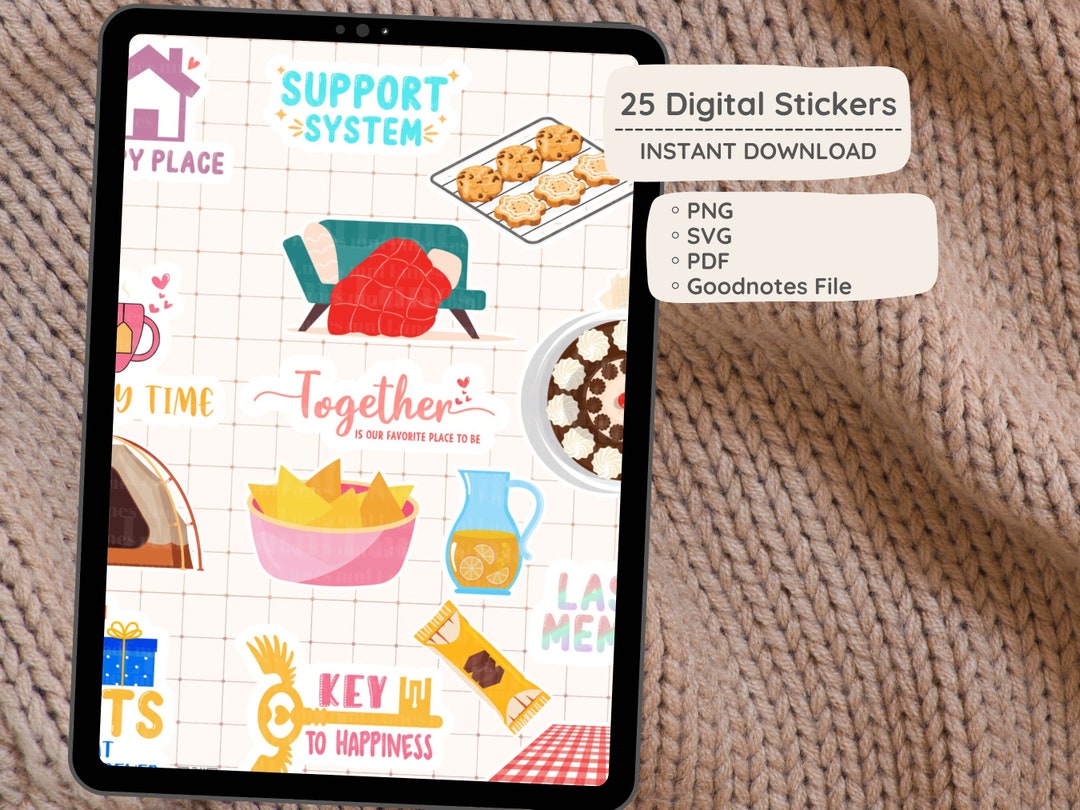 Family Digital Stickers Sweet Moments PNG, Love Stickers SVG, Goodnotes ...