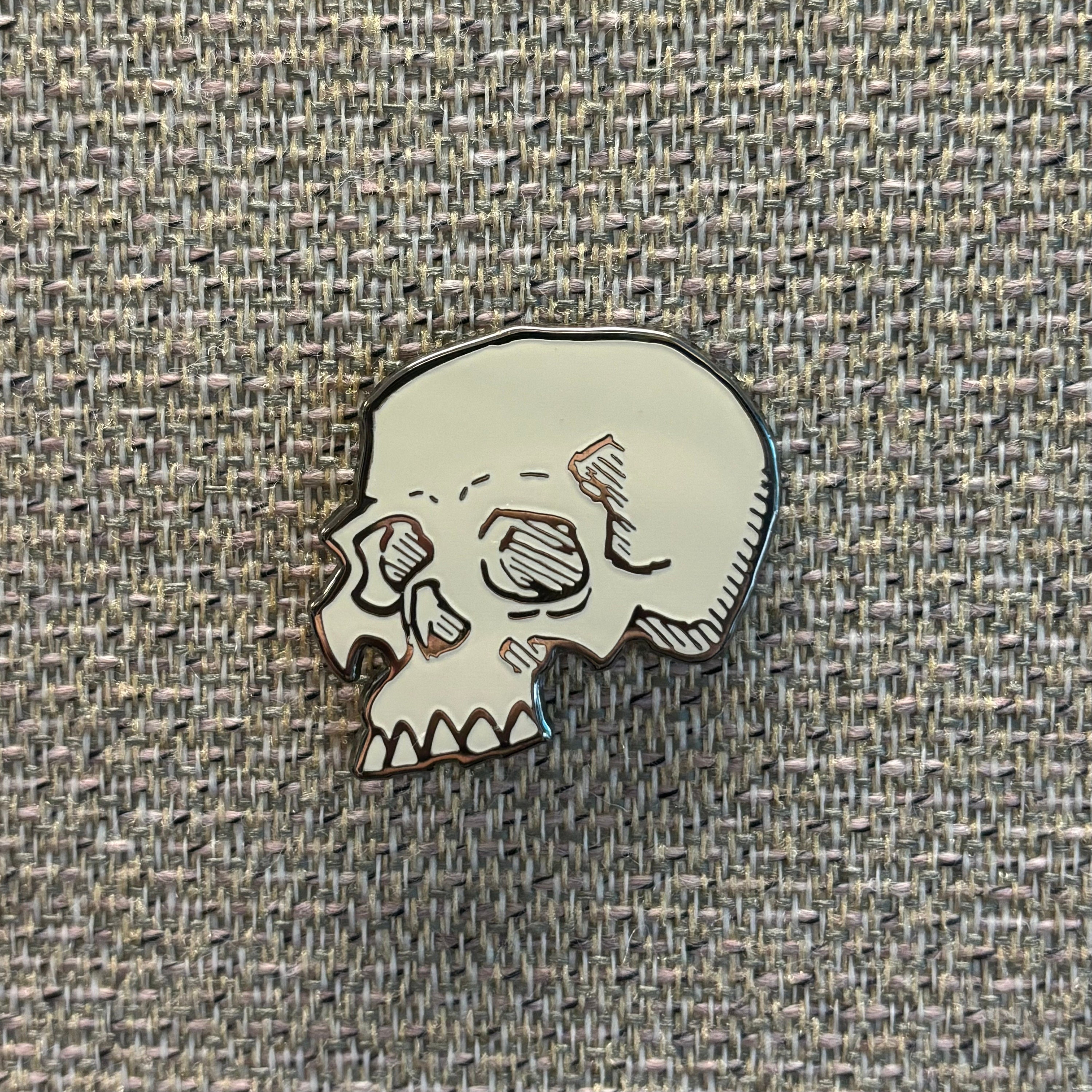 Cartoon Skull - Enamel Pin - Etsy