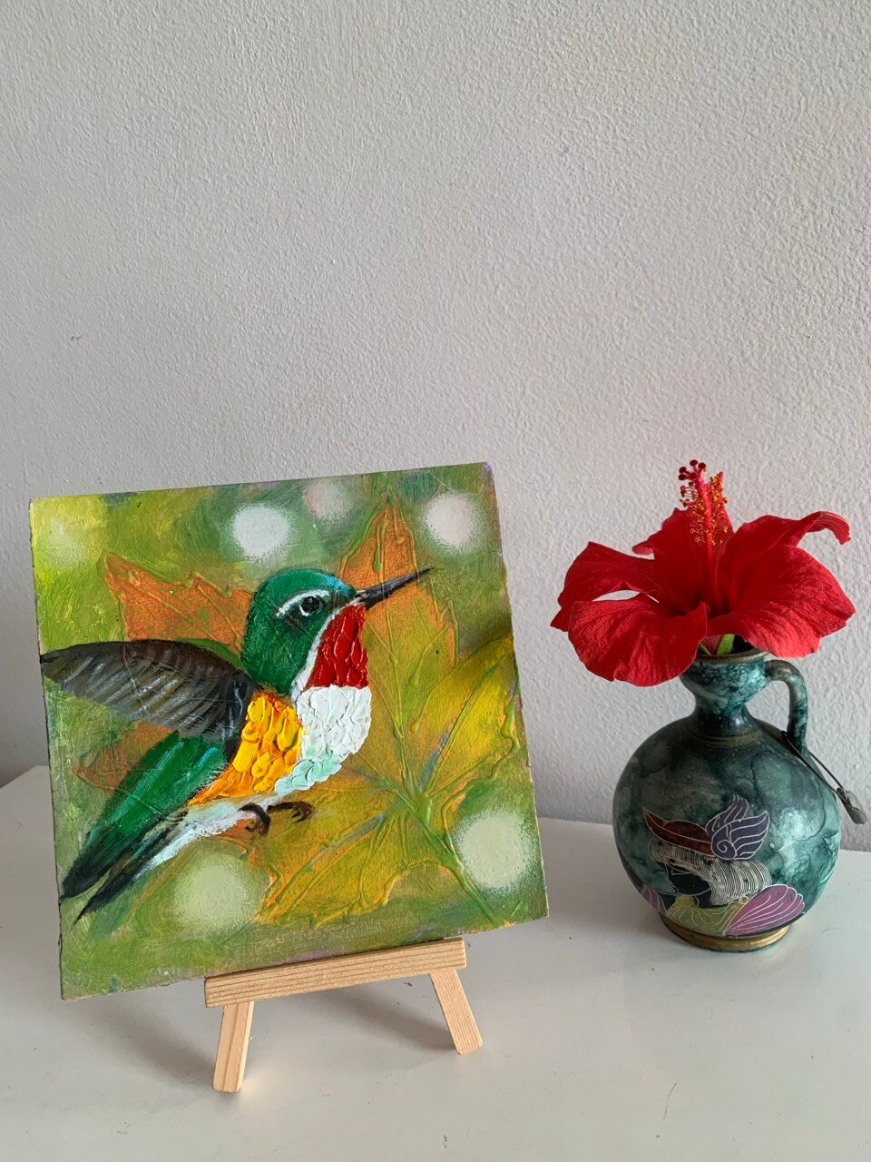 Original Bird Oil Painting Animal Artwork Tropical Wallart Original Art ...