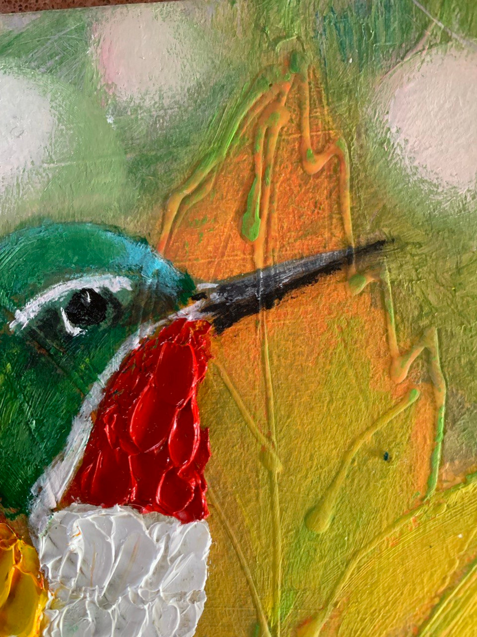 Original Bird Oil Painting Animal Artwork Tropical Wallart Original Art ...