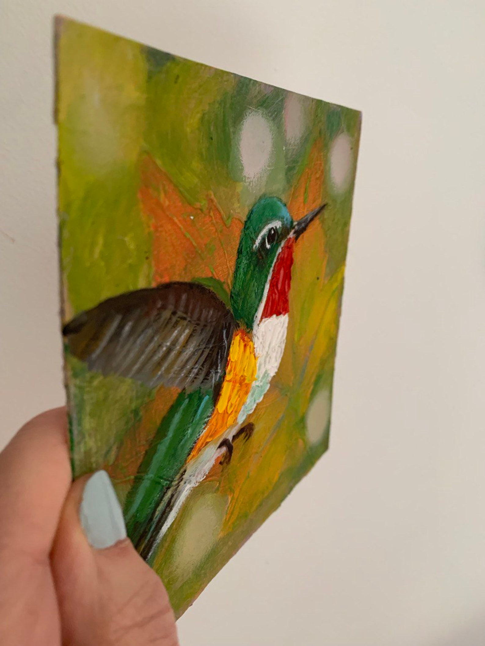 Original Bird Oil Painting Animal Artwork Tropical Wallart Original Art ...