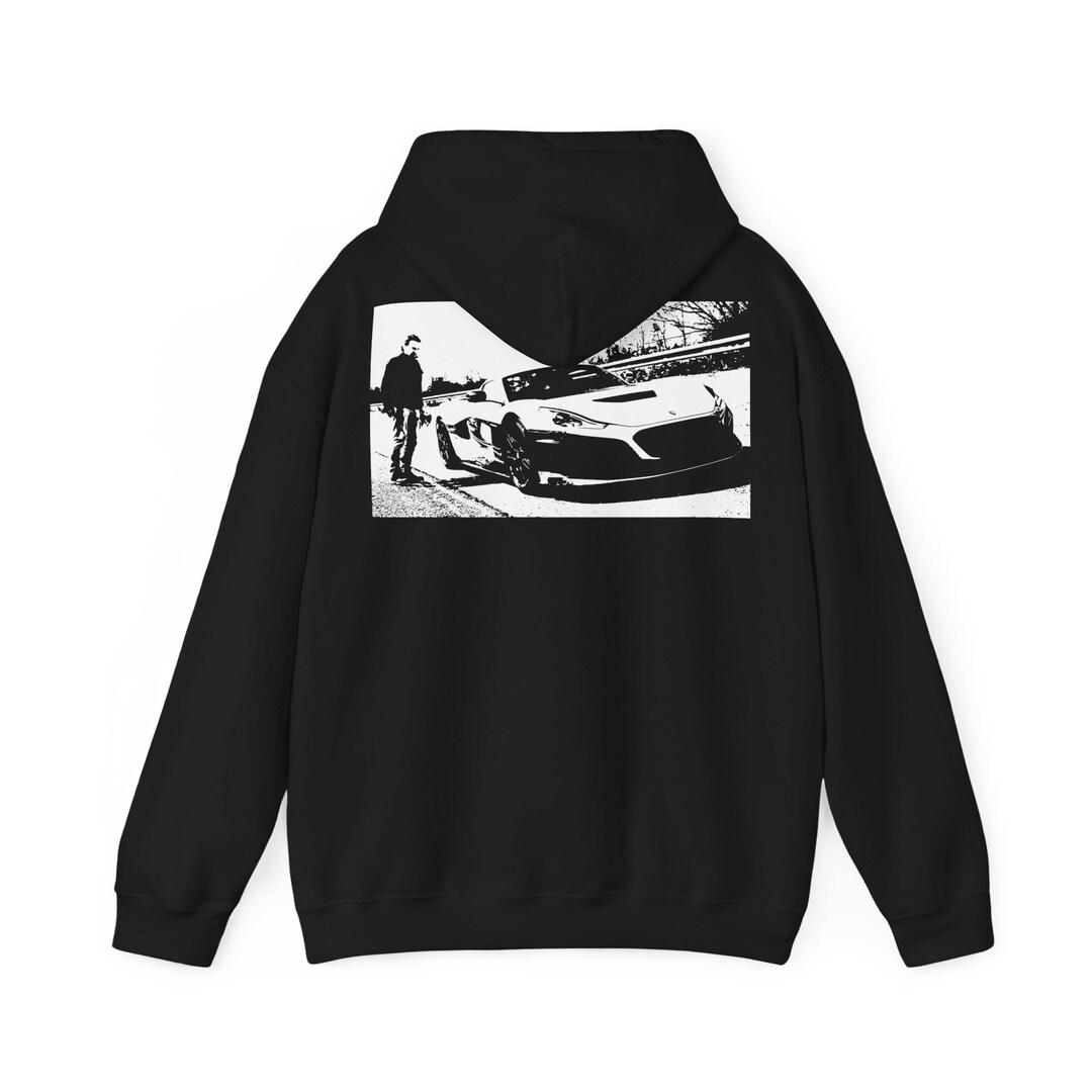 Rimac Nevera and Richard Hammond - Black and White Car Unisex Hoodie - Etsy