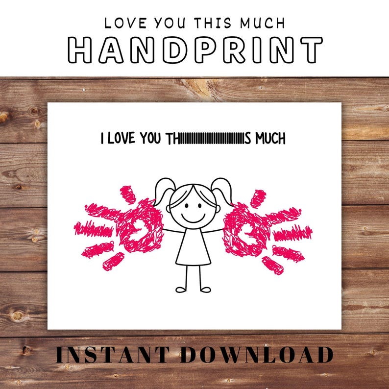 Handprint Activity Craft - Printable Keepsake for Mother's Day and ...