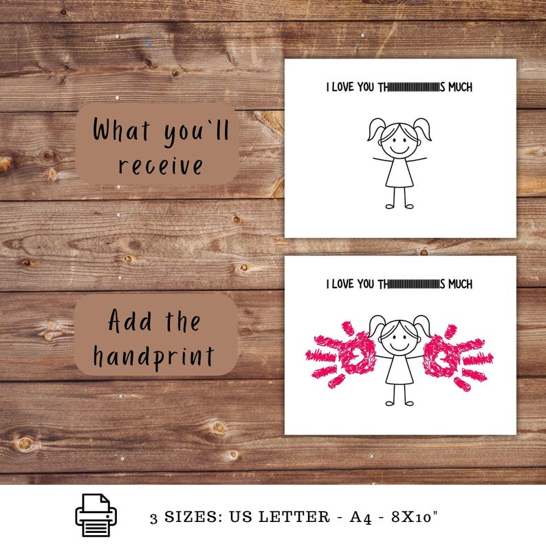 Handprint Activity Craft - Printable Keepsake for Mother's Day and ...