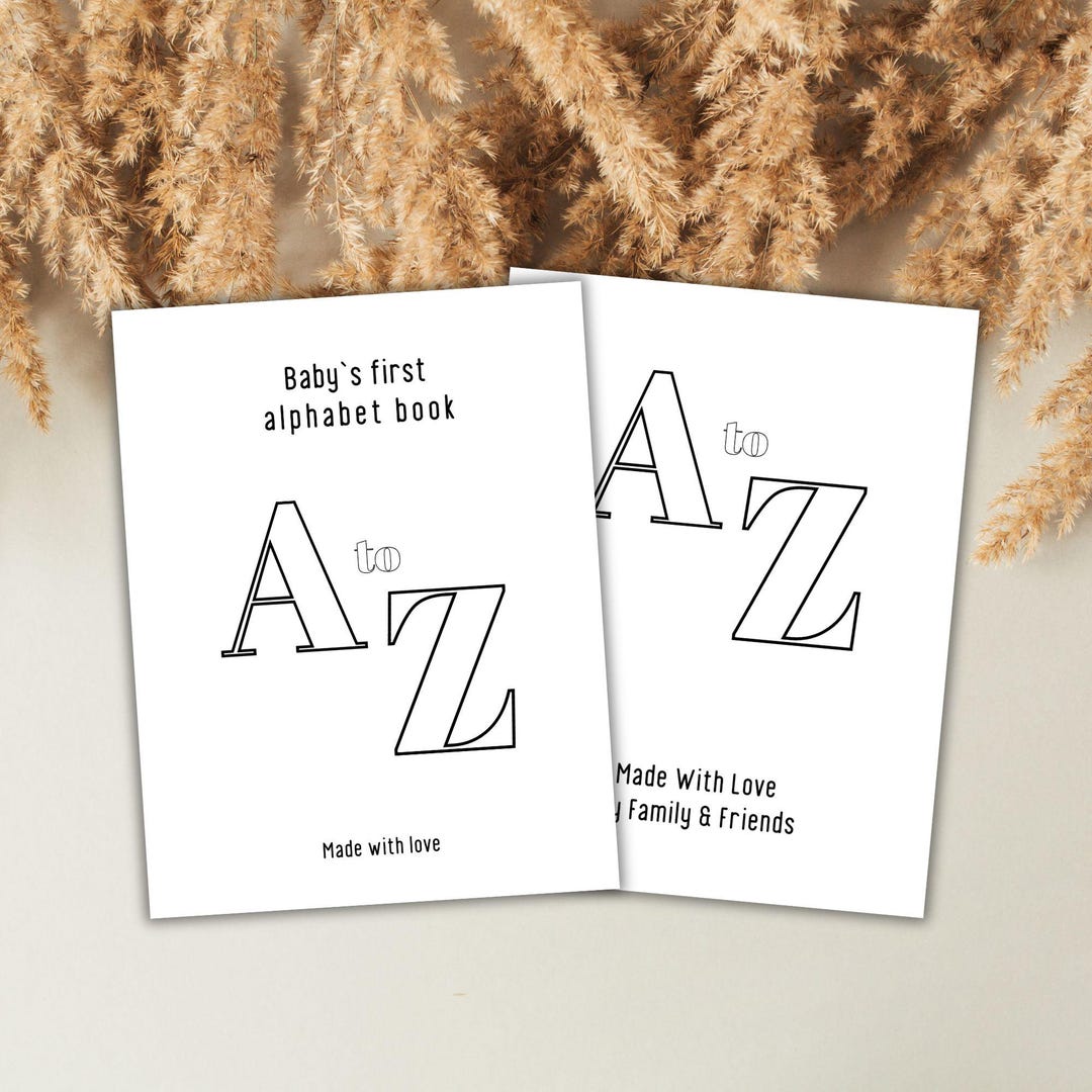 Blank Alphabet Book, ABC Baby Shower Coloring Book, Baby's First ABC ...