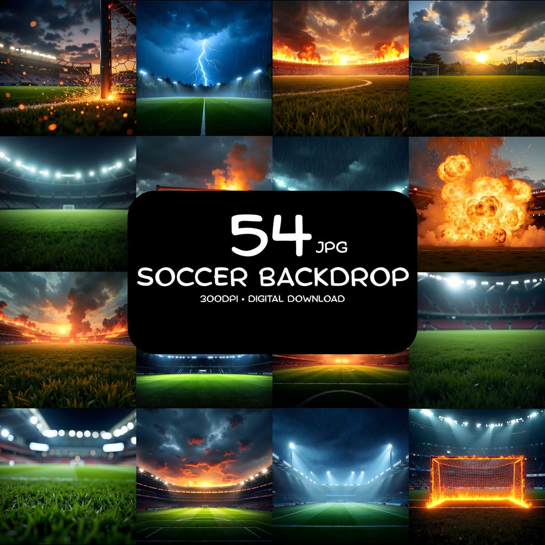 Soccer Digital Backdrops, Sports Backdrops, Soccer Photography ...
