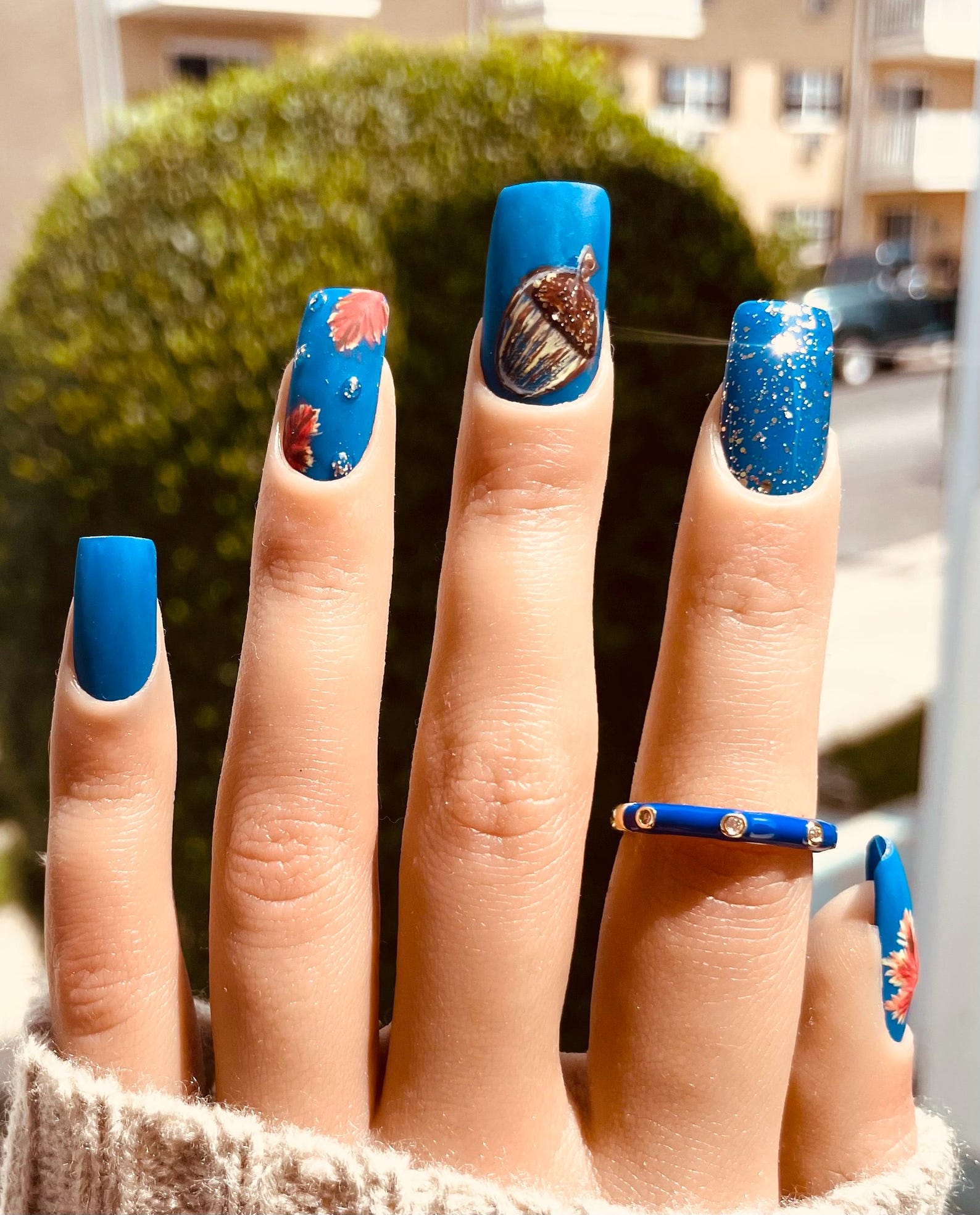 Fall Luxury Press on Nails / Medium / Square / 20 Nails / Full Set ...