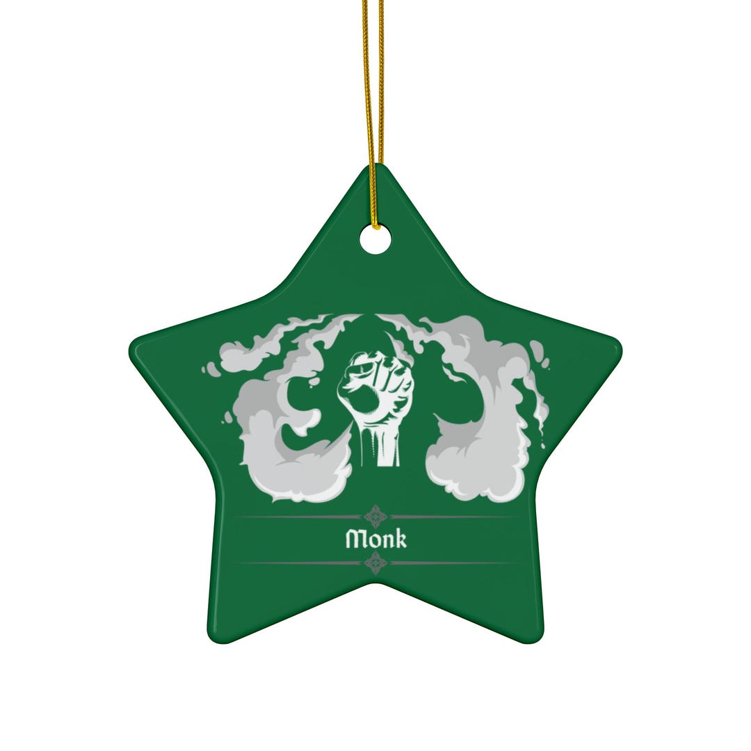 Monk Ceramic Christmas Ornament, 4 Shapes - Etsy