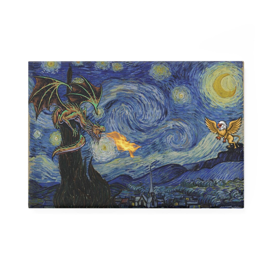 Dnd Starry Night Button Magnet, Rectangle (1 & 10 Pcs) - Etsy