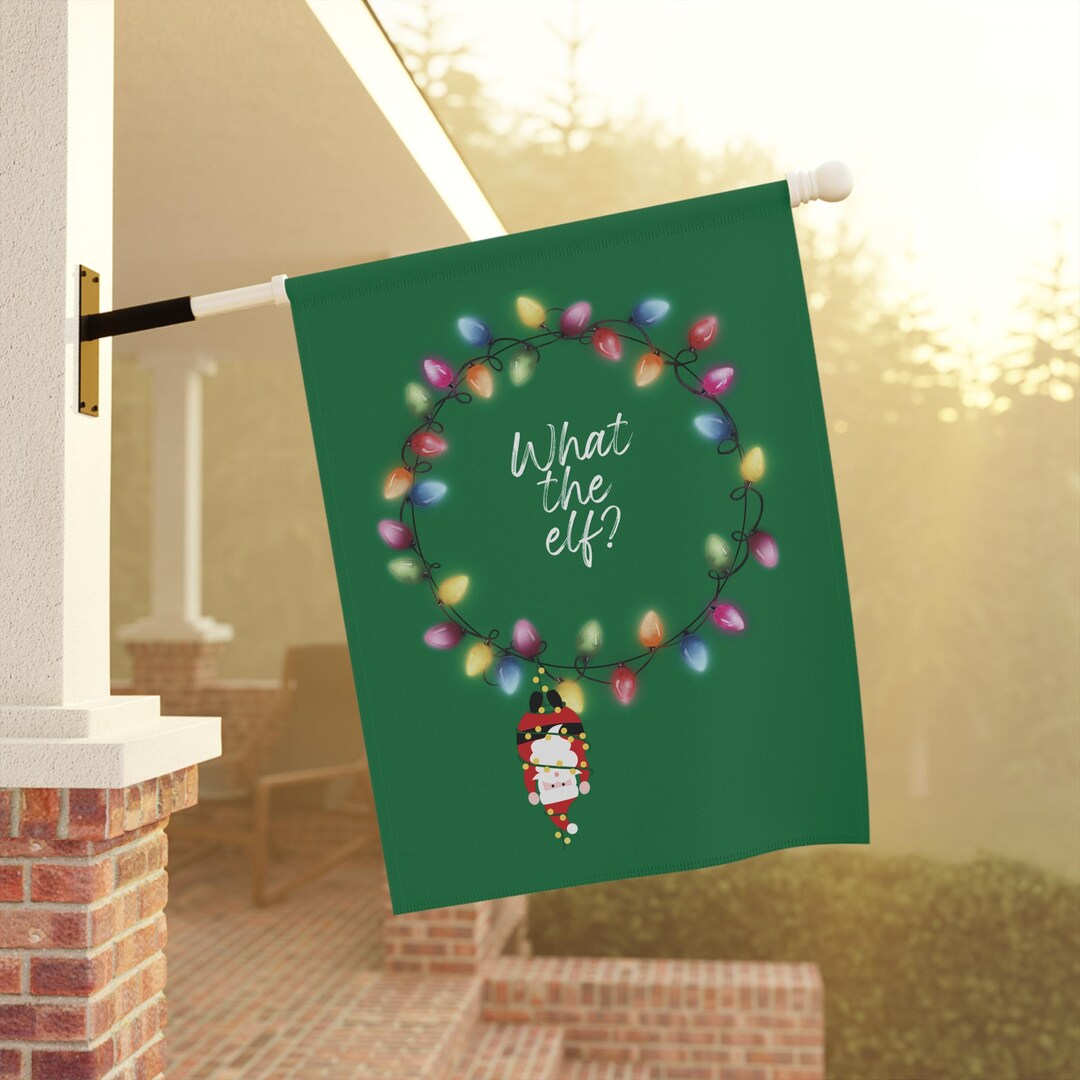What the Elf Garden or House Flag - Etsy
