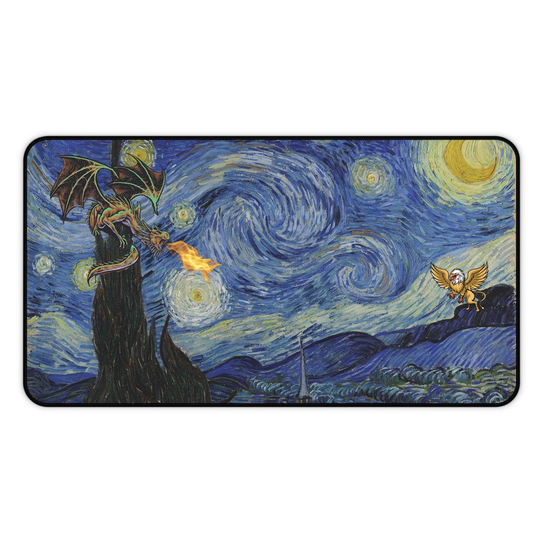 Dnd Starry Night Desk Mat - Etsy Canada