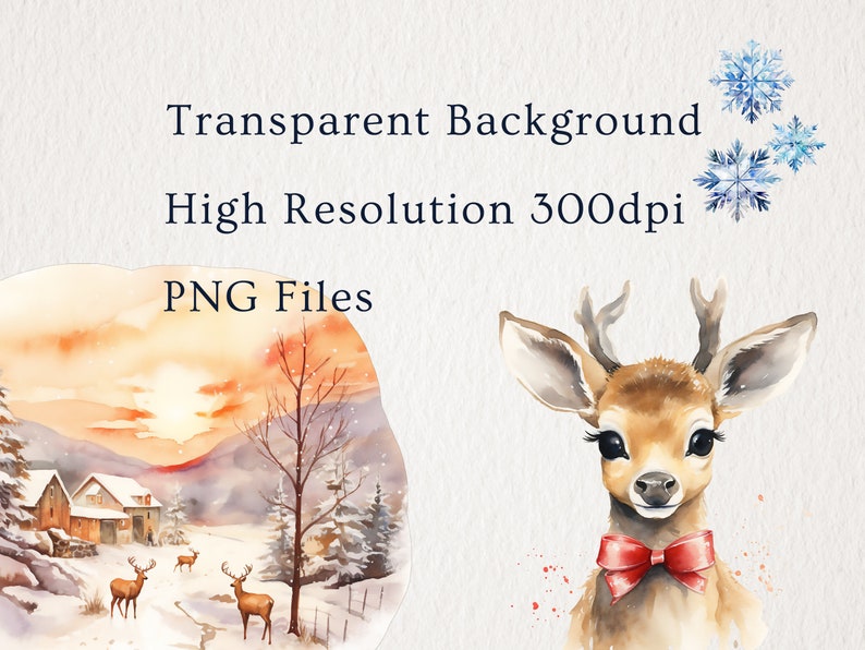 32 Christmas Watercolour Cliparts, Transparent Pngs, Cozy Christmas ...