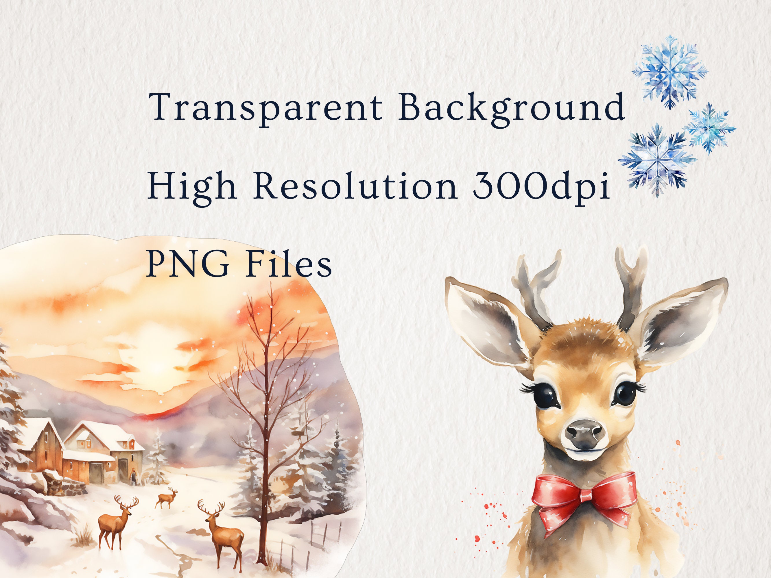 32 Christmas Watercolour Cliparts, Transparent Pngs, Cozy Christmas ...
