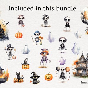 Complete Halloween Watercolour Clipart Bundle, 52 PNG 300dpi, Instant ...