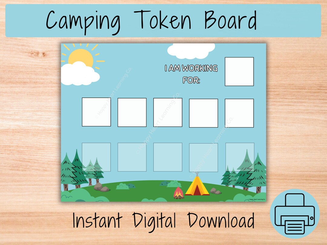 CAMP TOKEN BOARD Autism and Nonverbal Printable - Etsy