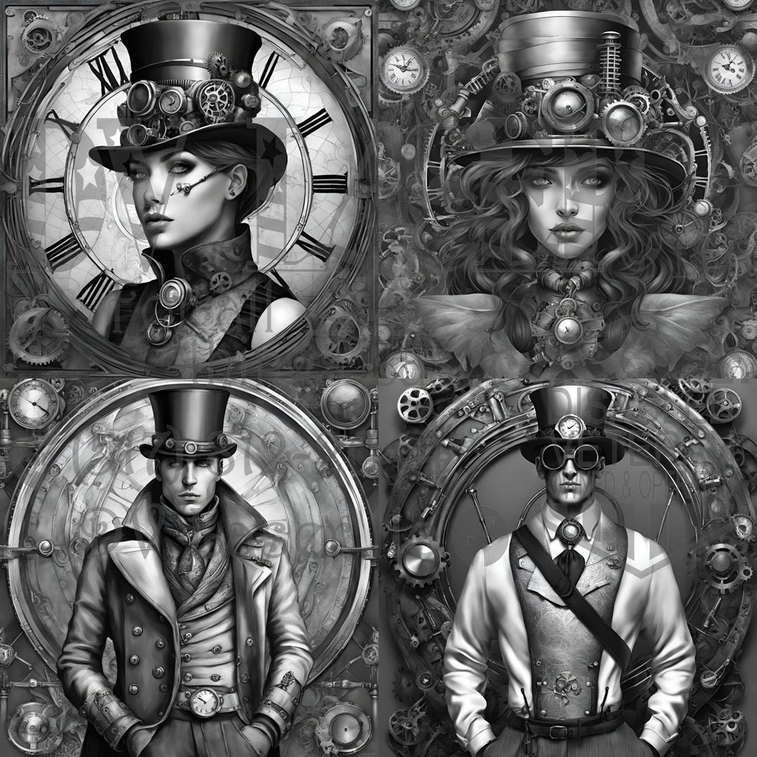 Steampunk - Laser File - Engrave or Print on Canvas for Wall Art - Etsy