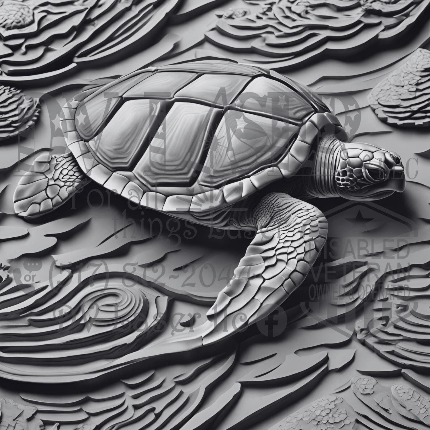 Sea Turtle - Wood Relief - Art - Laser Burn PNG - Etsy