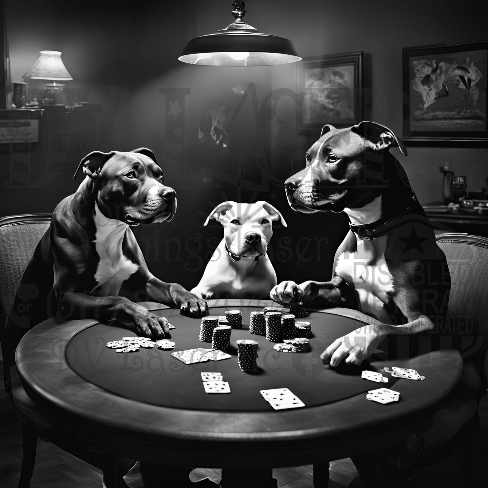 Pit Bull - Hi Res - Poker - Digital Download - Etsy