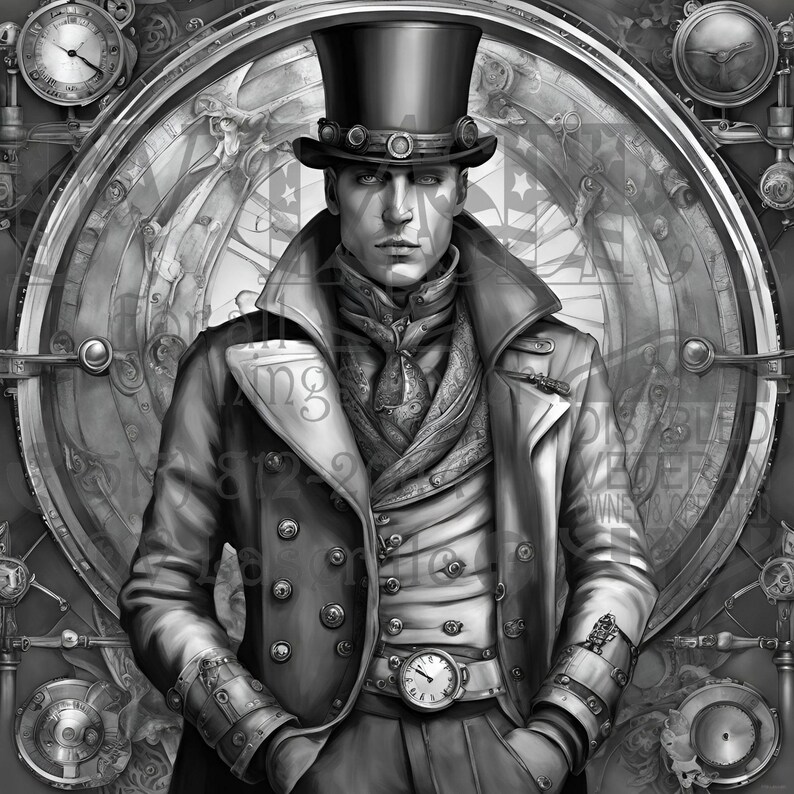 Steampunk - Laser File - Engrave or Print on Canvas for Wall Art - Etsy