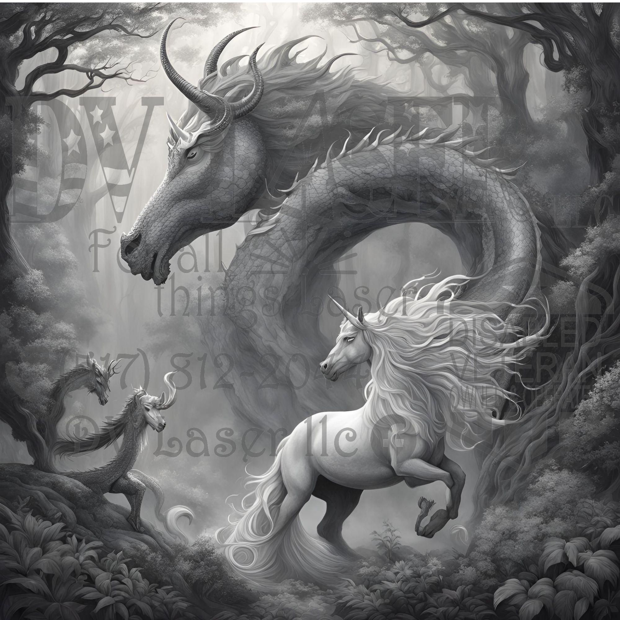 Mythical Creature - Print or Engrave for Fabric, Canvas, Slate, & More ...