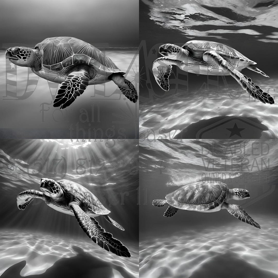 Nature-inspired Sea Turtle - Laser Engrave - Coasters & More - Etsy