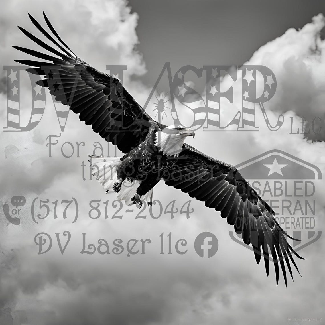 Soaring Eagles DIGITAL FILE ONLY Laser-ready Grayscale - Etsy