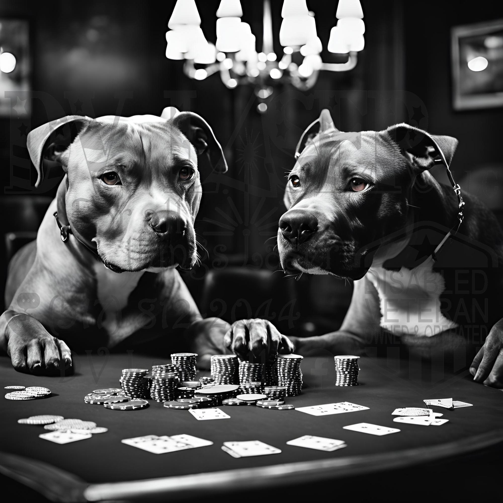 Pit Bull - Hi Res - Poker - Digital Download - Etsy