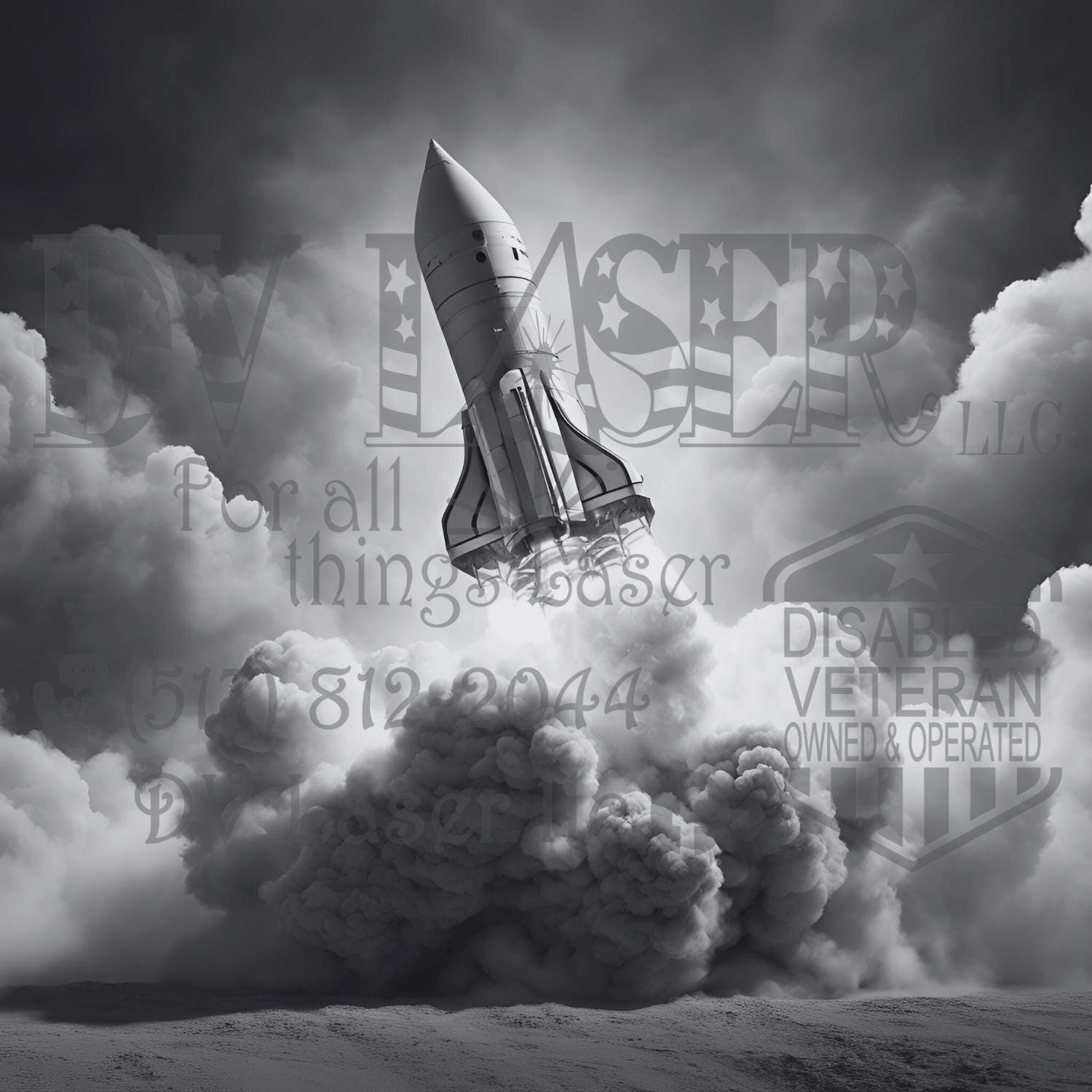 Rocket Ship, Space Shuttle - Digital File - Grayscale - Laser Ready - Etsy