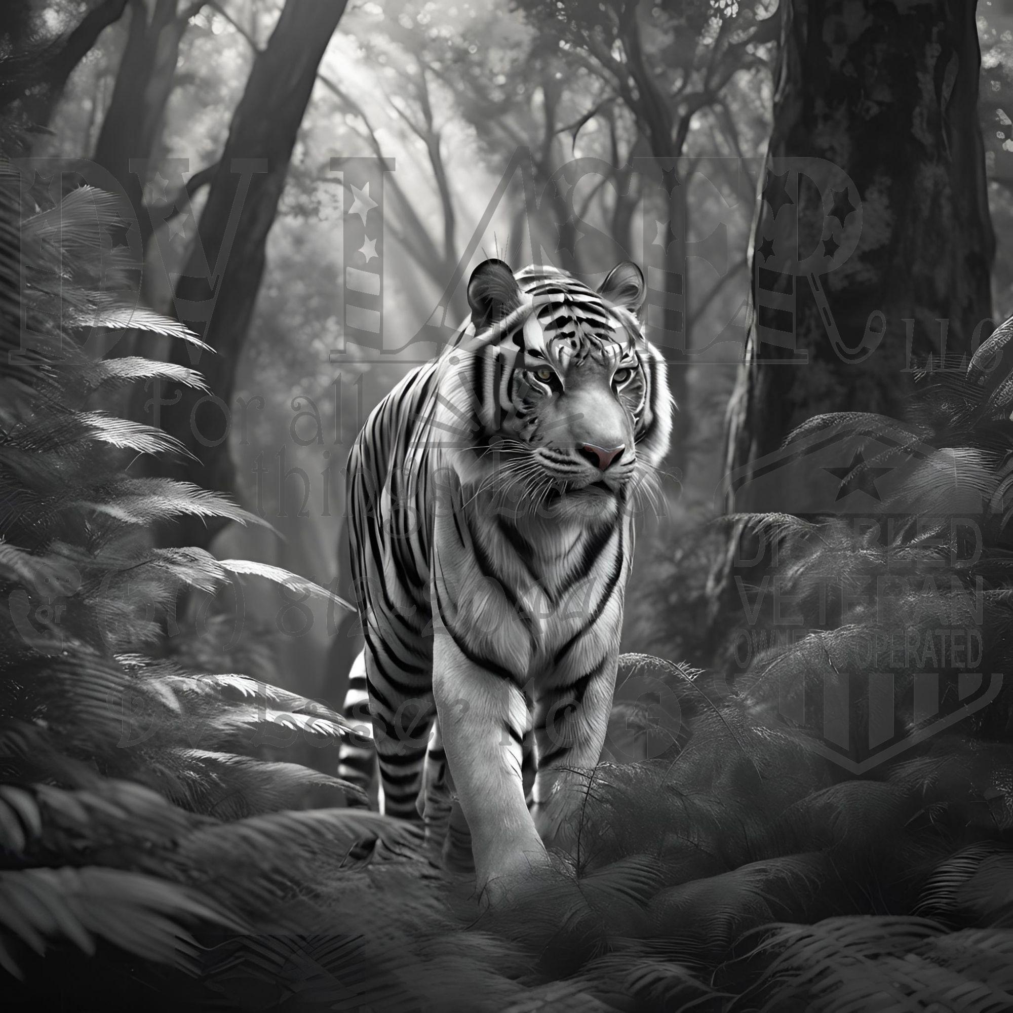 Tiger Artwork: Digital File - Laser Engraving - Various Surfaces ...