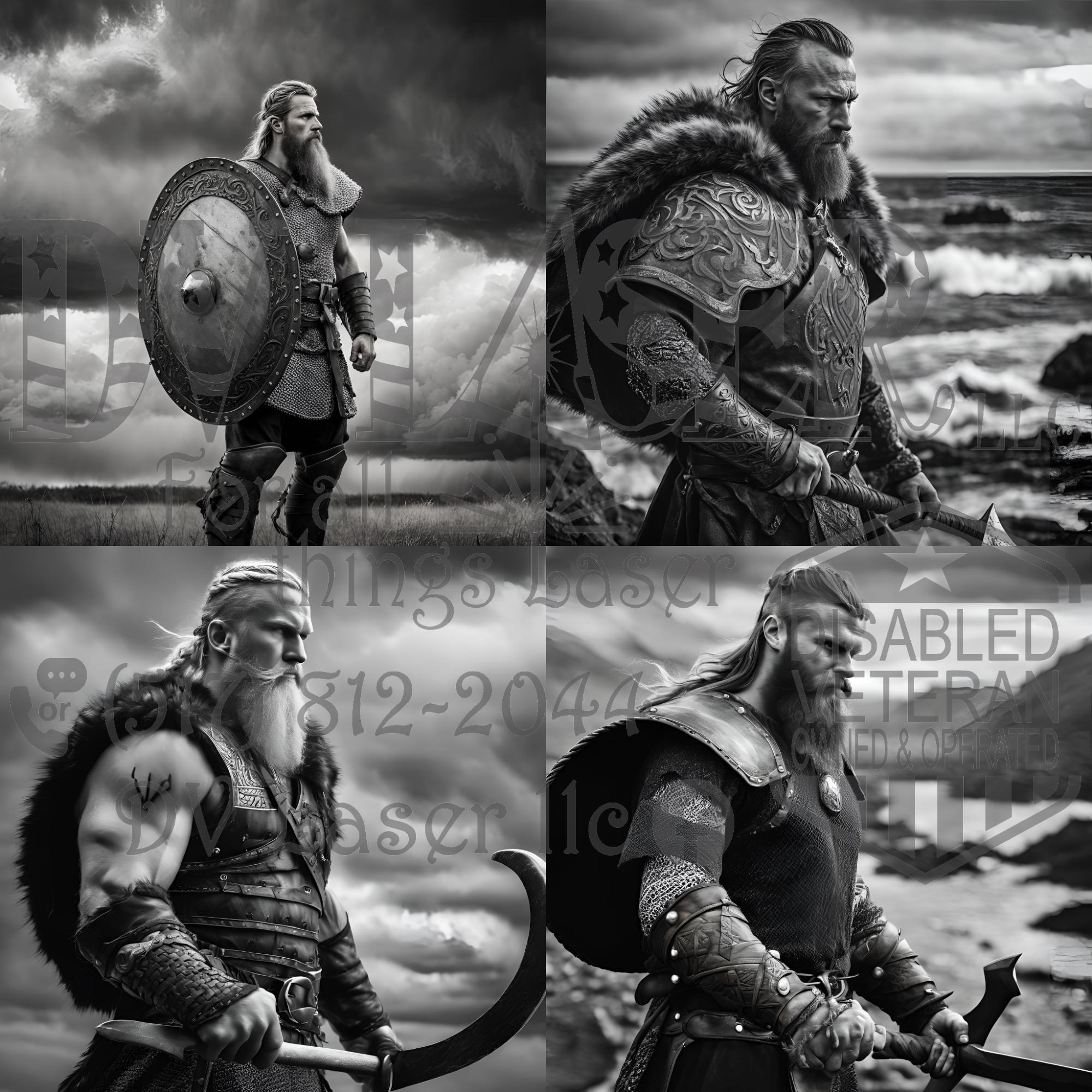Warrior Viking Fight Instant Download Grayscale Engravable Image - Etsy