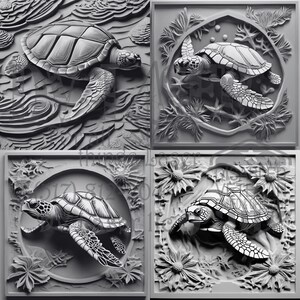 Sea Turtle - Wood Relief - Art - Laser Burn PNG - Etsy